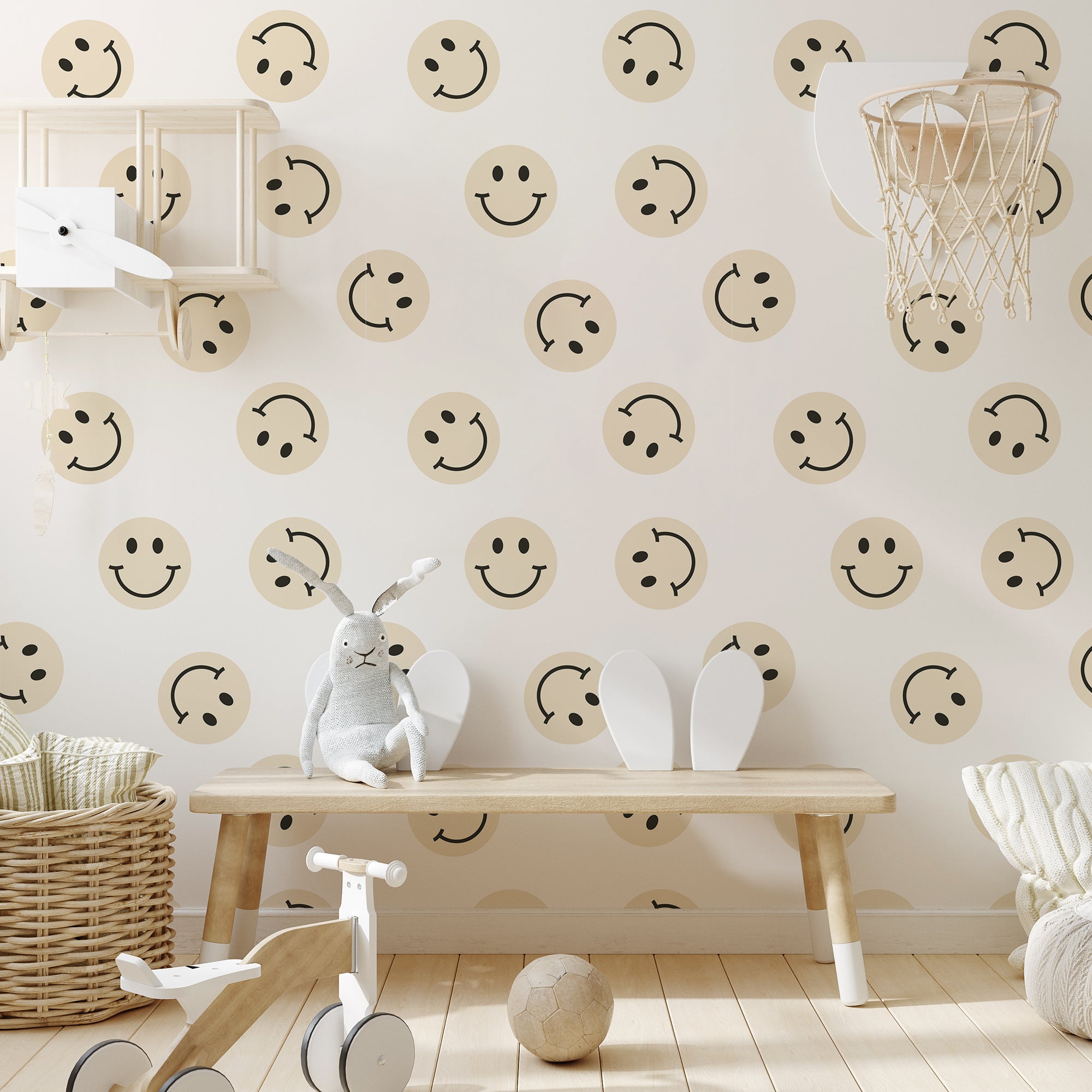 Diane - Smiley Faces Wallpaper | Peel & Paper