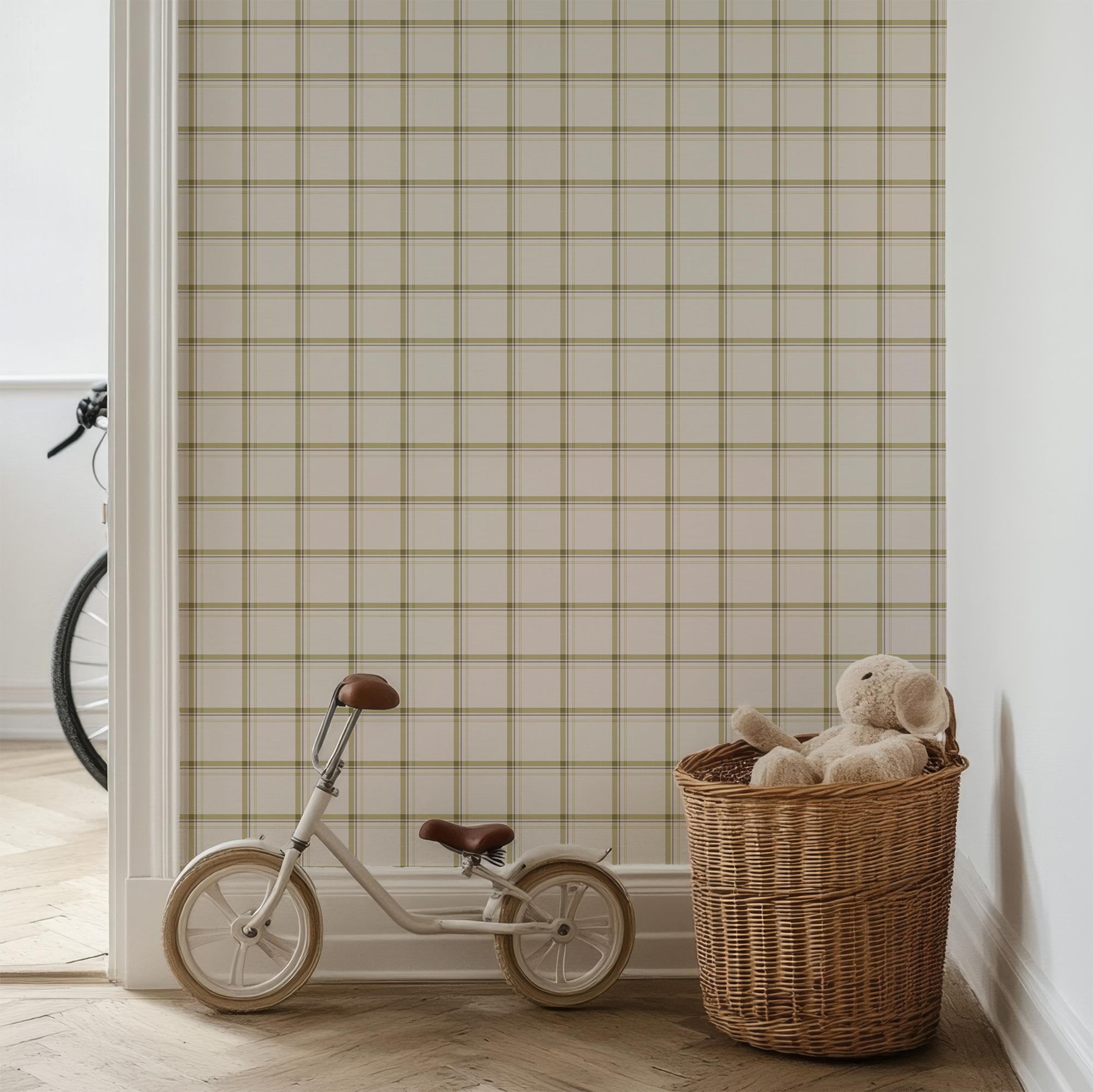 Checked Patterned Wallpaper | Peel&Paper – Peel & Paper