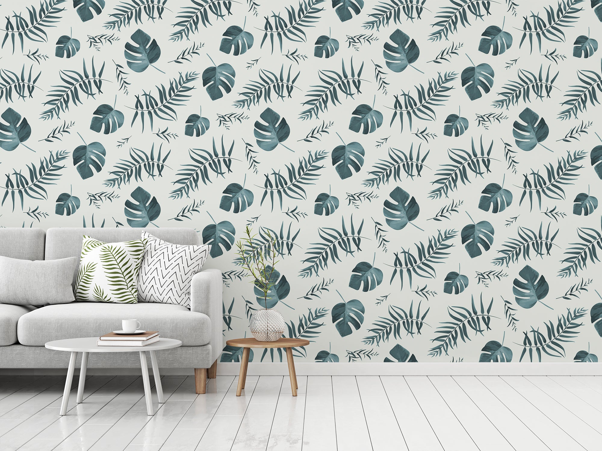 Tropical Palm Leaves Wallpaper | Peel&Paper – Peel & Paper